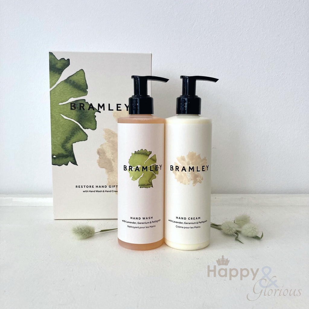 Hand wash & hand cream gift set by Bramley Products – Happy & Glorious