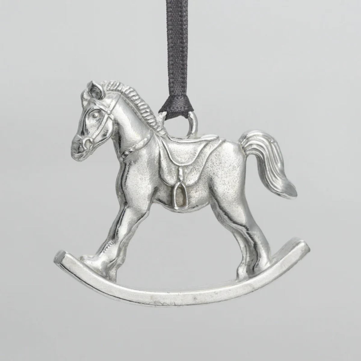 Pewter rocking horse decoration - handmade by Lancaster & Gibbings ...